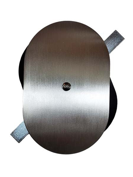 4.5"x7" Flat Oval Unfinished Steel Hand Hole Cover (Bare Metal - Requi