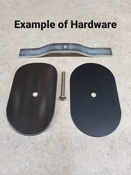 3"x5" Curved Rectangular Steel Hand Hole Cover